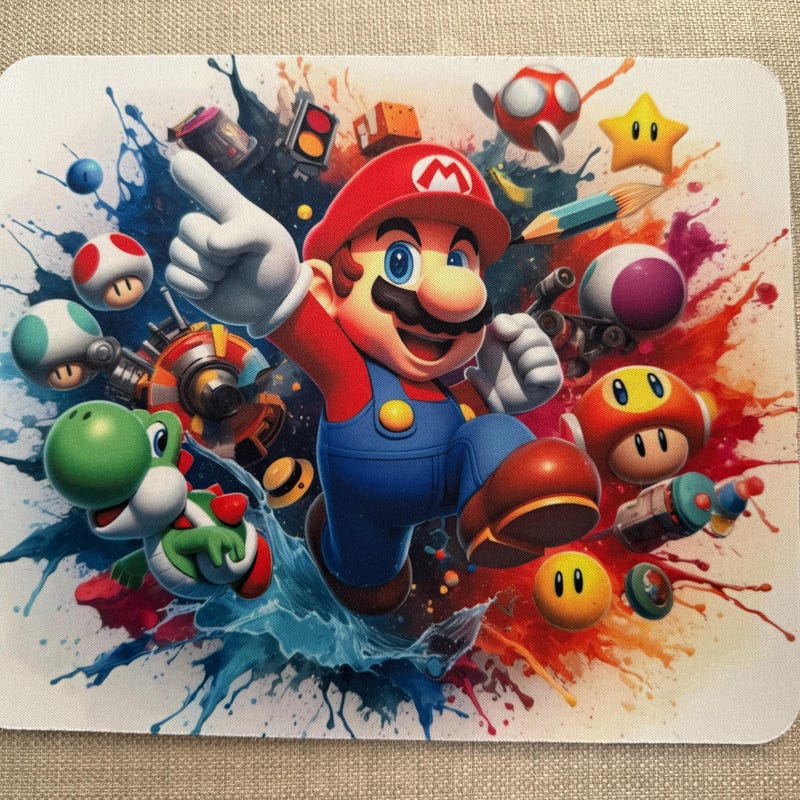 Mario Nintendo Mousepad - Etsy
