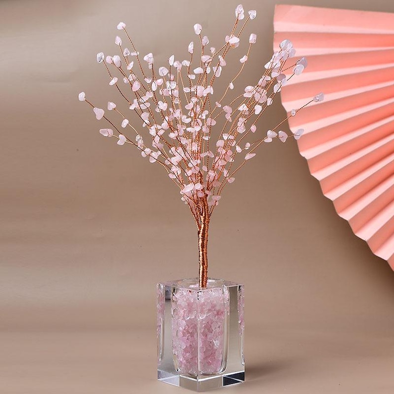 Handmade Crystal Tree Sculpture: Healing Gemstone Fortune Tree - Etsy
