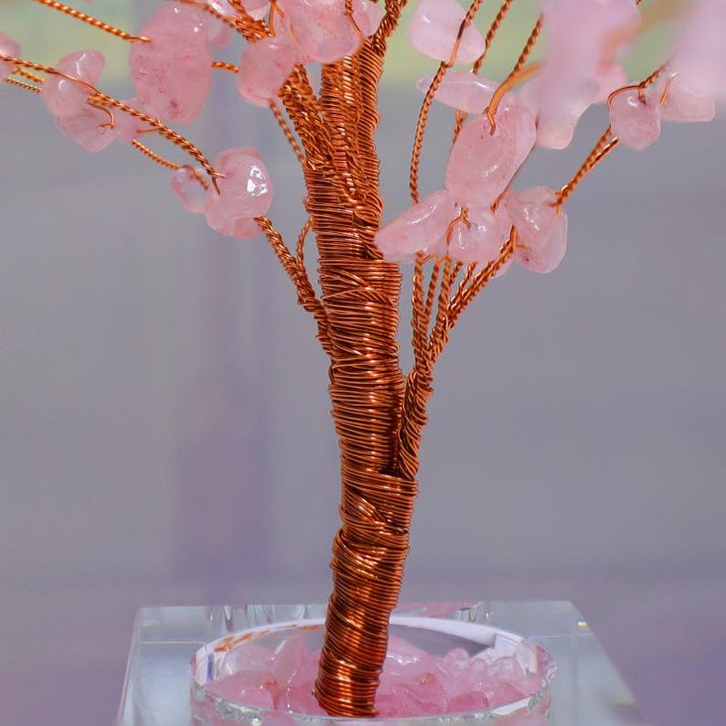 Handmade Crystal Tree Sculpture: Healing Gemstone Fortune Tree - Etsy