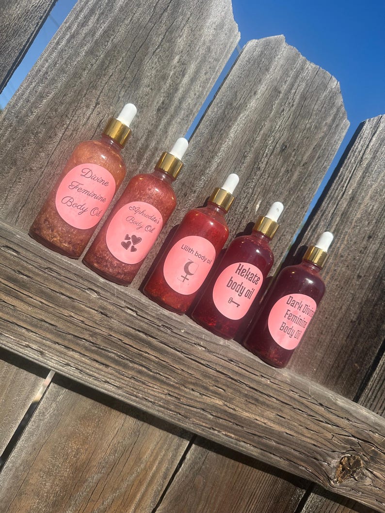 Divine Feminine Body Oil Bundle | Lilith, Hekate, Aphrodite & Goddesses ...