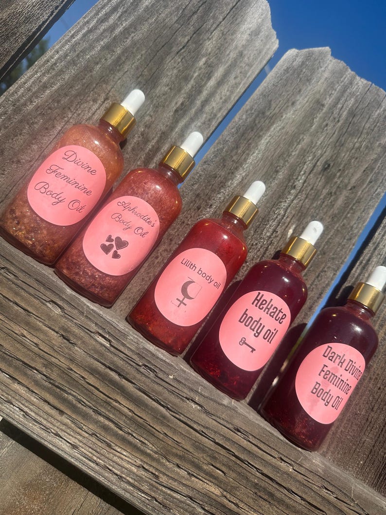 Divine Feminine Body Oil Bundle | Lilith, Hekate, Aphrodite & Goddesses ...