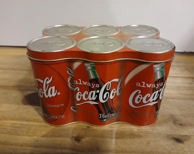 Vintage 1998 Coca Cola Coke 6 Pack Tin Aluminum Cans 90s Retro ...