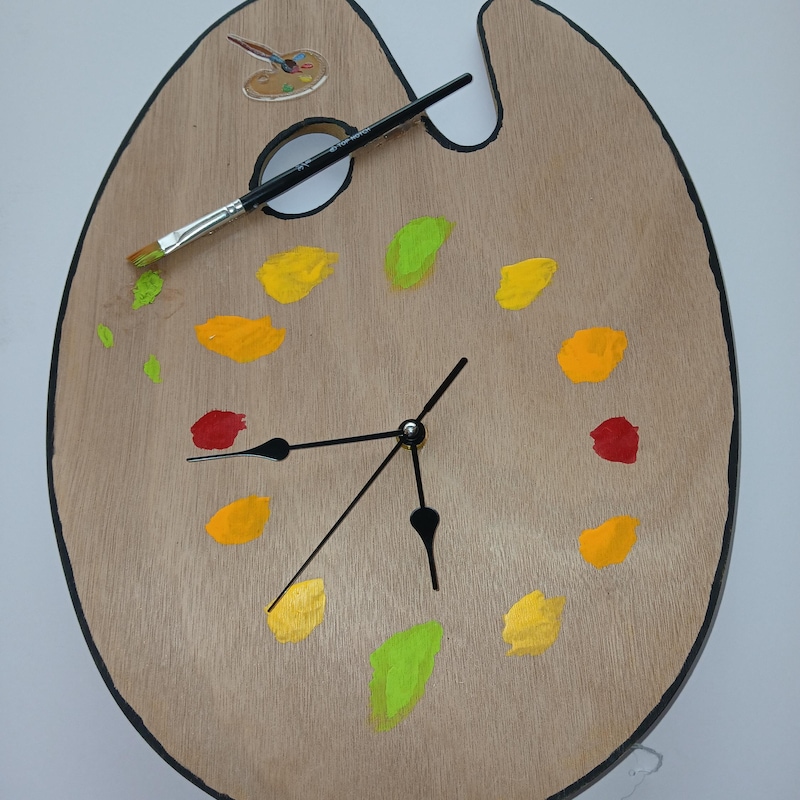 Artists Palette Clock - Etsy