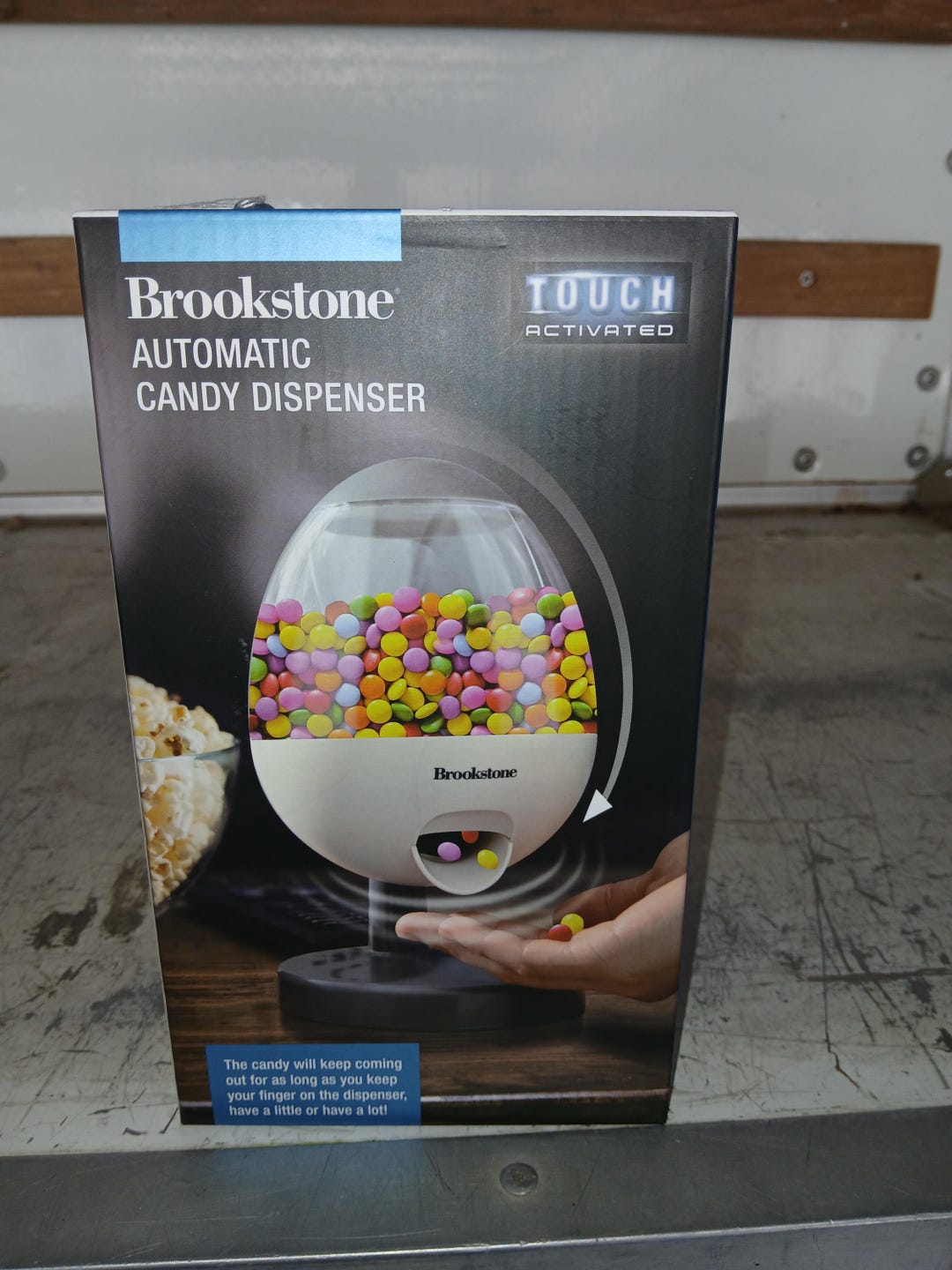 Brookstone Automatic Candy Dispenser - Touch Activated Battery Operated Great for Skittles M&ms ...