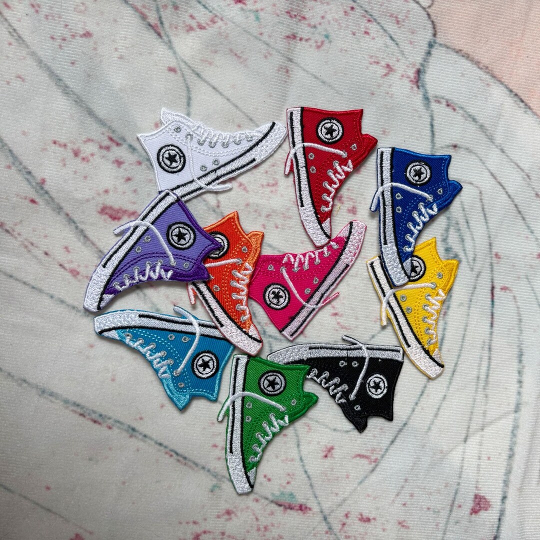 Converse Shoes Iron on Patch for Jackets Bag Handkerchief - Etsy