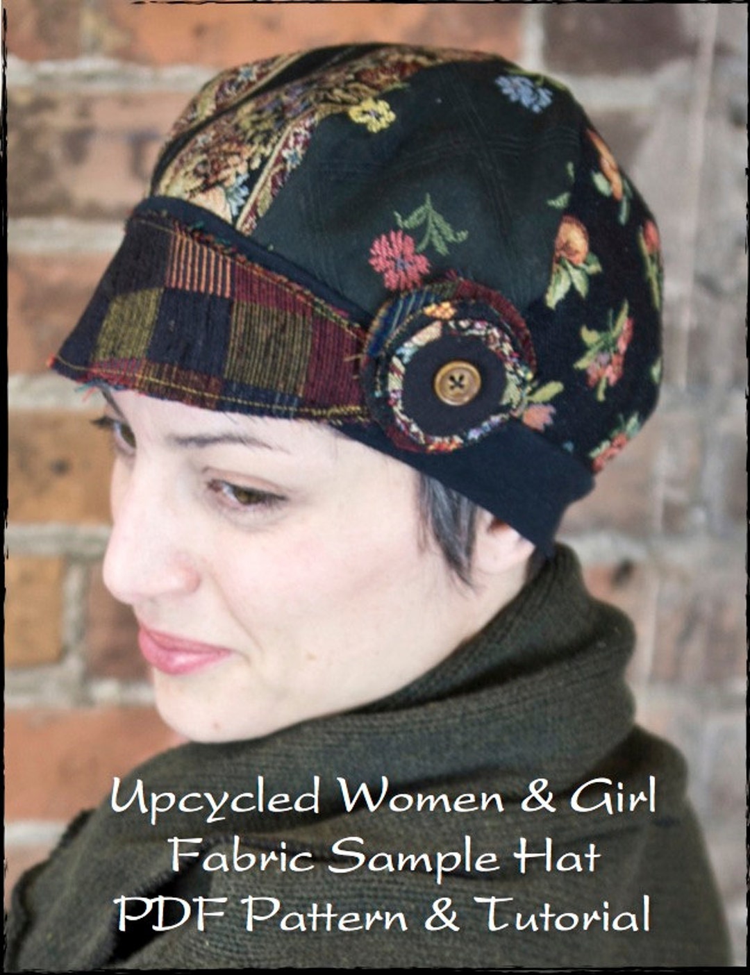 PDF Sewing Pattern & Tutorial of Upcycled Fabric Sample Hat for Women ...