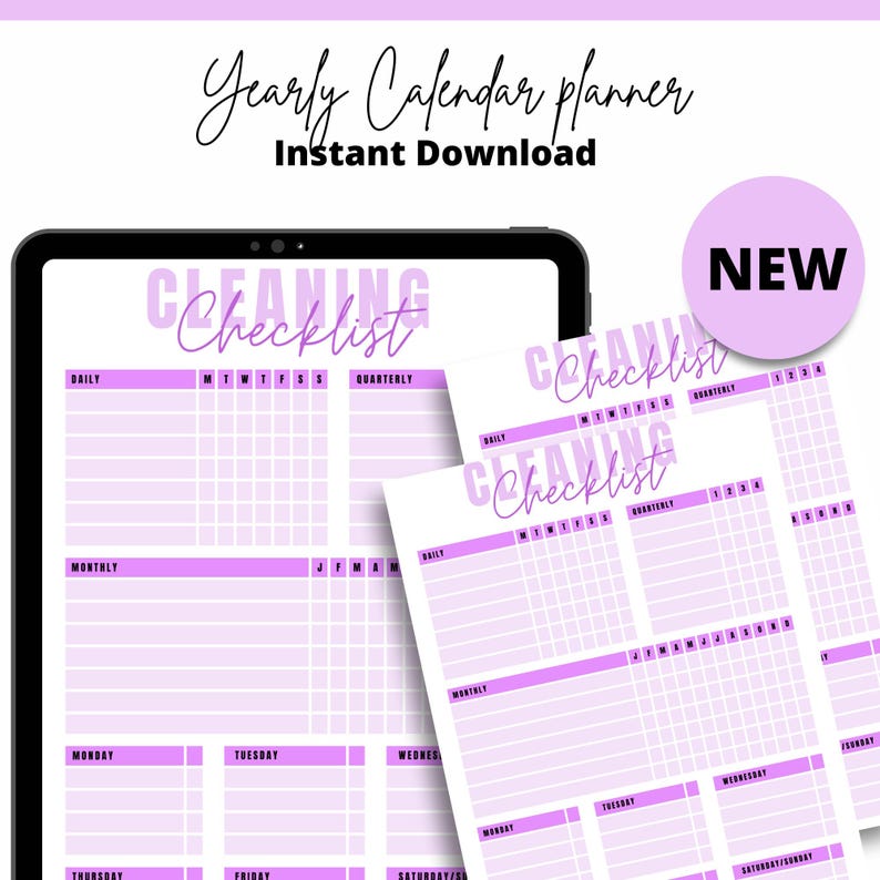 Cleaner Checklist | Printable Cleaning Schedule | Housekeeping Task ...