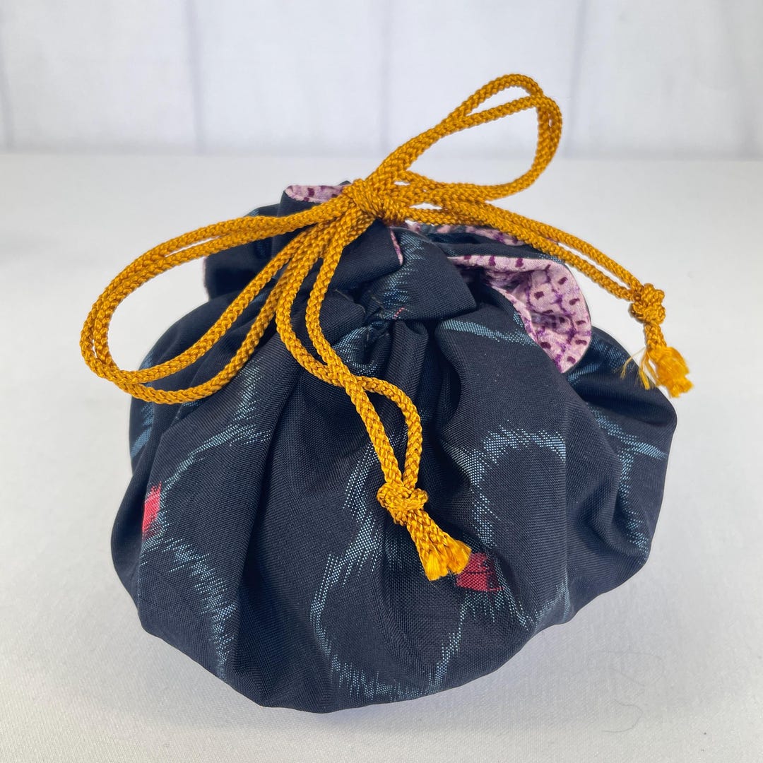 Kimono Pouch Silk Pouch One-of-a-kind Handmade Pouch Drawstring Pouch ...