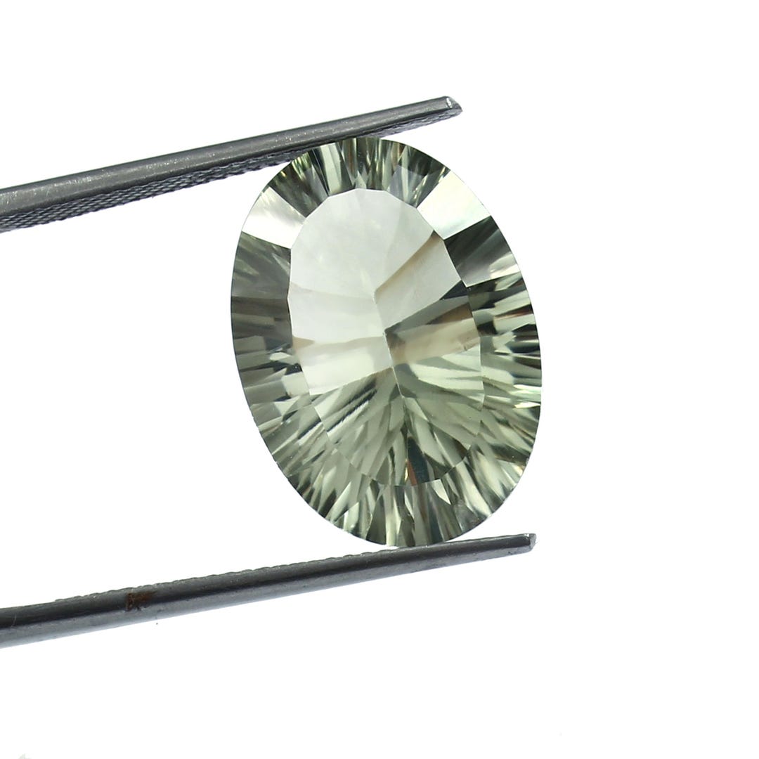 Buy AAA Green Amethyst Oval Concave Cut Loose Stone: Jewelry Making ...