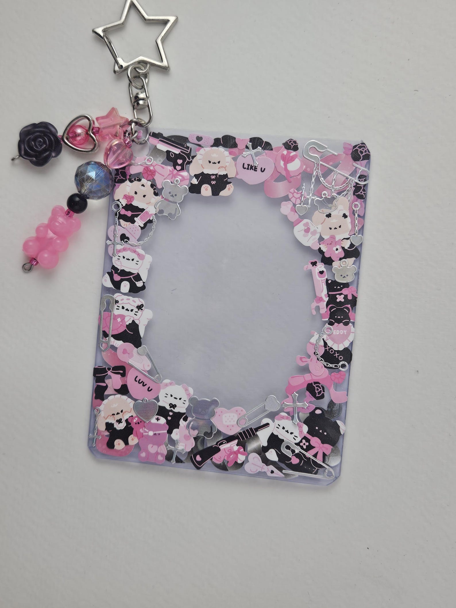 Kpop Photocard Sticker Deco Toploader Keychain - Etsy
