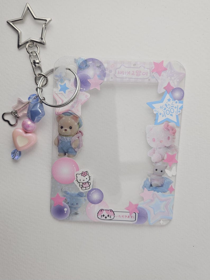 Kpop Photocard Sticker Deco Toploader Keychain - Etsy