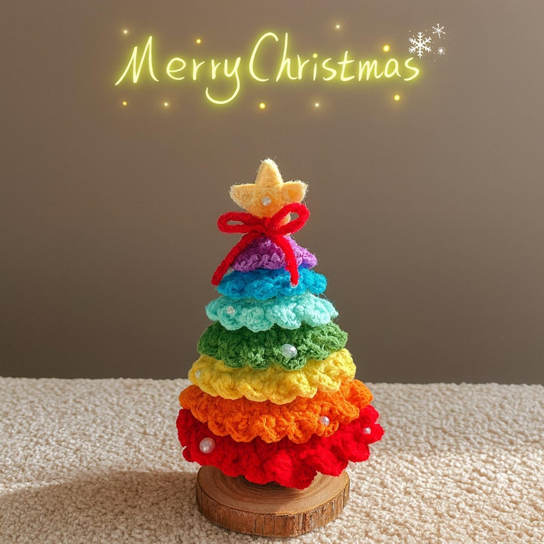 Christmas Tree Mini Crochet Crochet Amigurumi, Christmas Tree Crochet ...