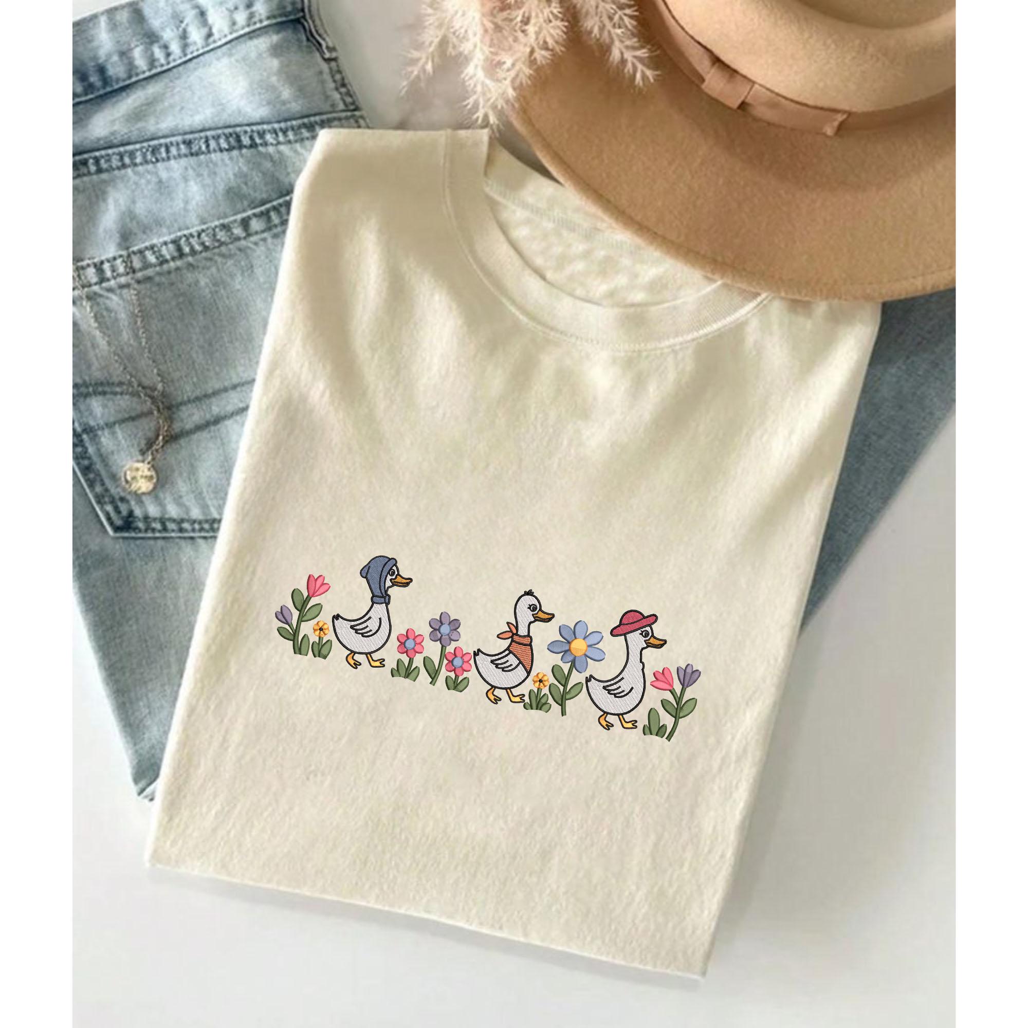 Cute Duck Embroidery Designs, Duck Flower Machine Embroidery Patterns ...