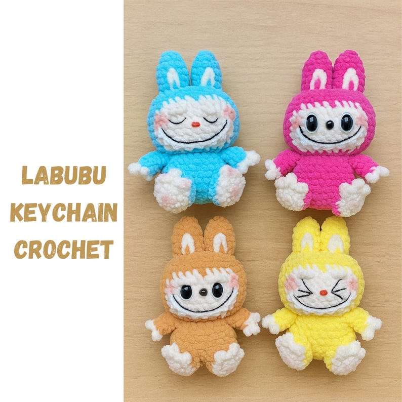 Labubu Crochet Amigurumi, Color Labubu Crochet Download, Labubu ...