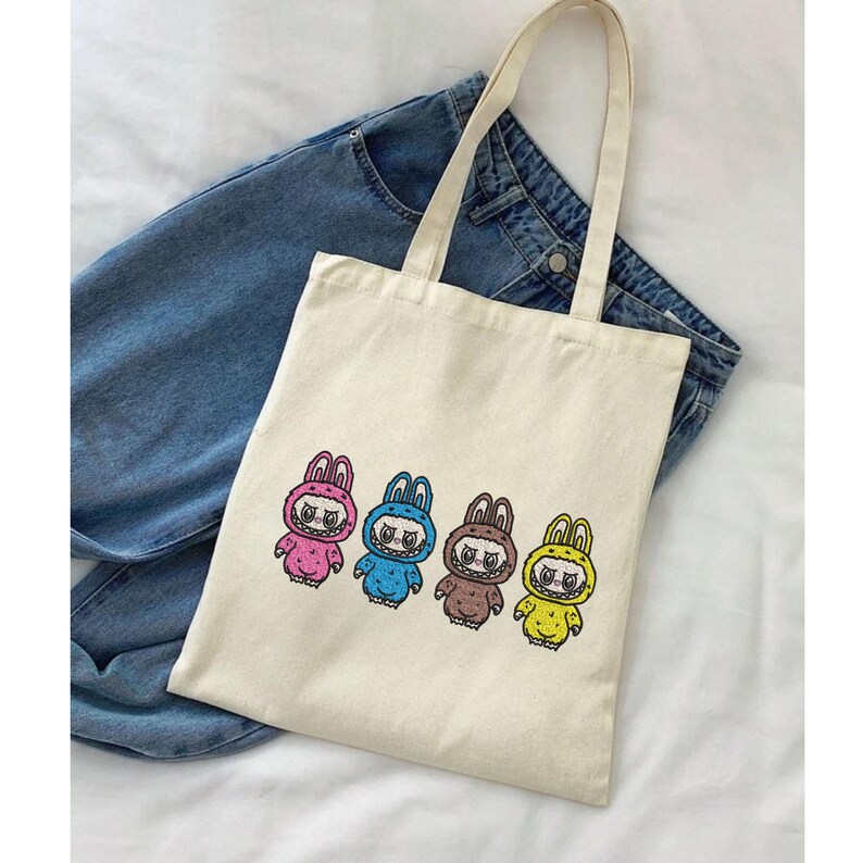 Labubu Embroidery Design, Cute Cartoon Style Digital Embroidery File ...