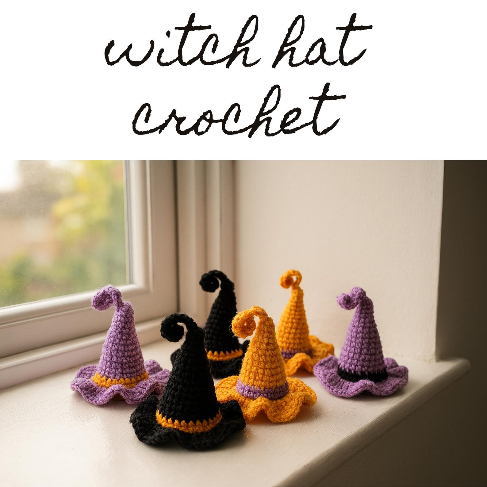 Witch Hat Crochet Pattern for Halloween, Halloween Crochet Amigurumi ...