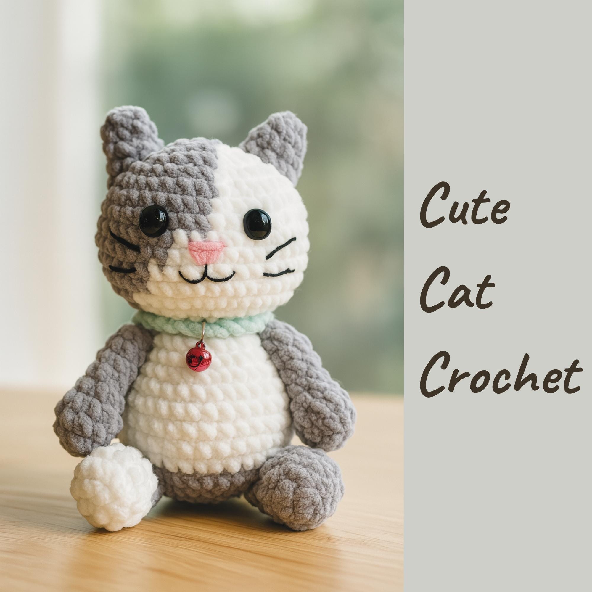 Cute Cat Crochet Pattern, Crochet Animals Amigurumi, Gift Crochet ...