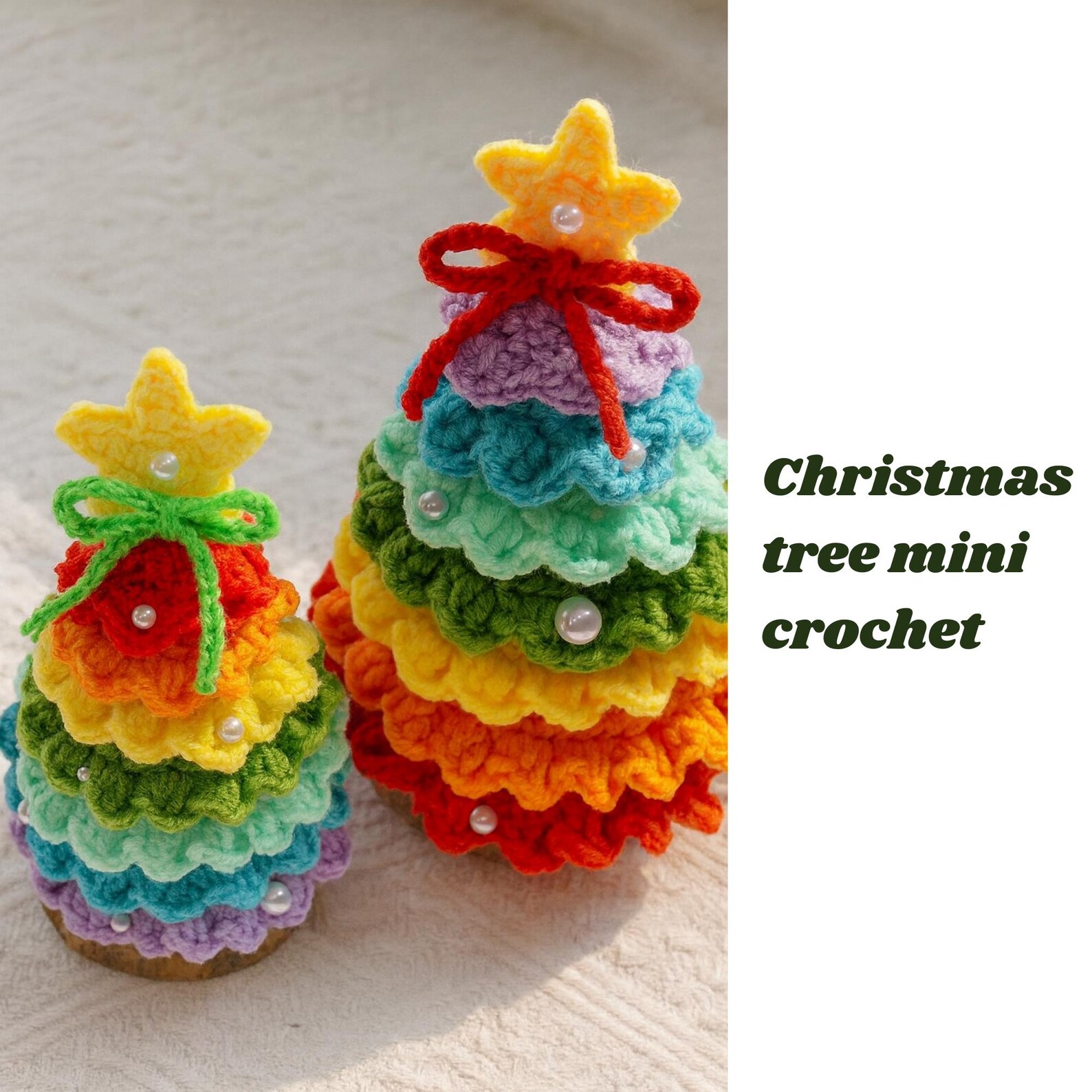 Christmas Tree Mini Crochet Crochet Amigurumi, Christmas Tree Crochet ...