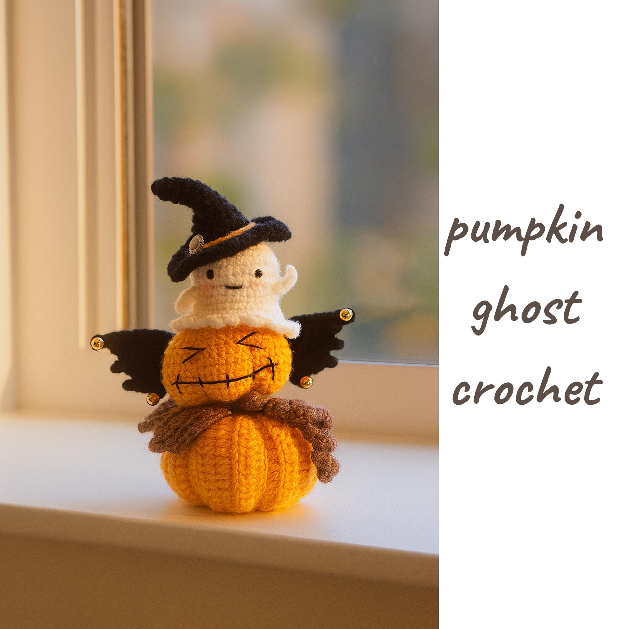 Pumpkin Ghost Crochet Halloween Pattern, Pumpkin Ghost Crochet ...