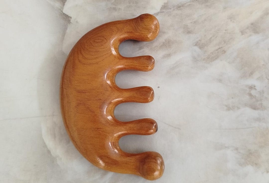 Wooden Comb, Wide Tooth Comb, Massage Comb - Scalp Massage for Hair ...