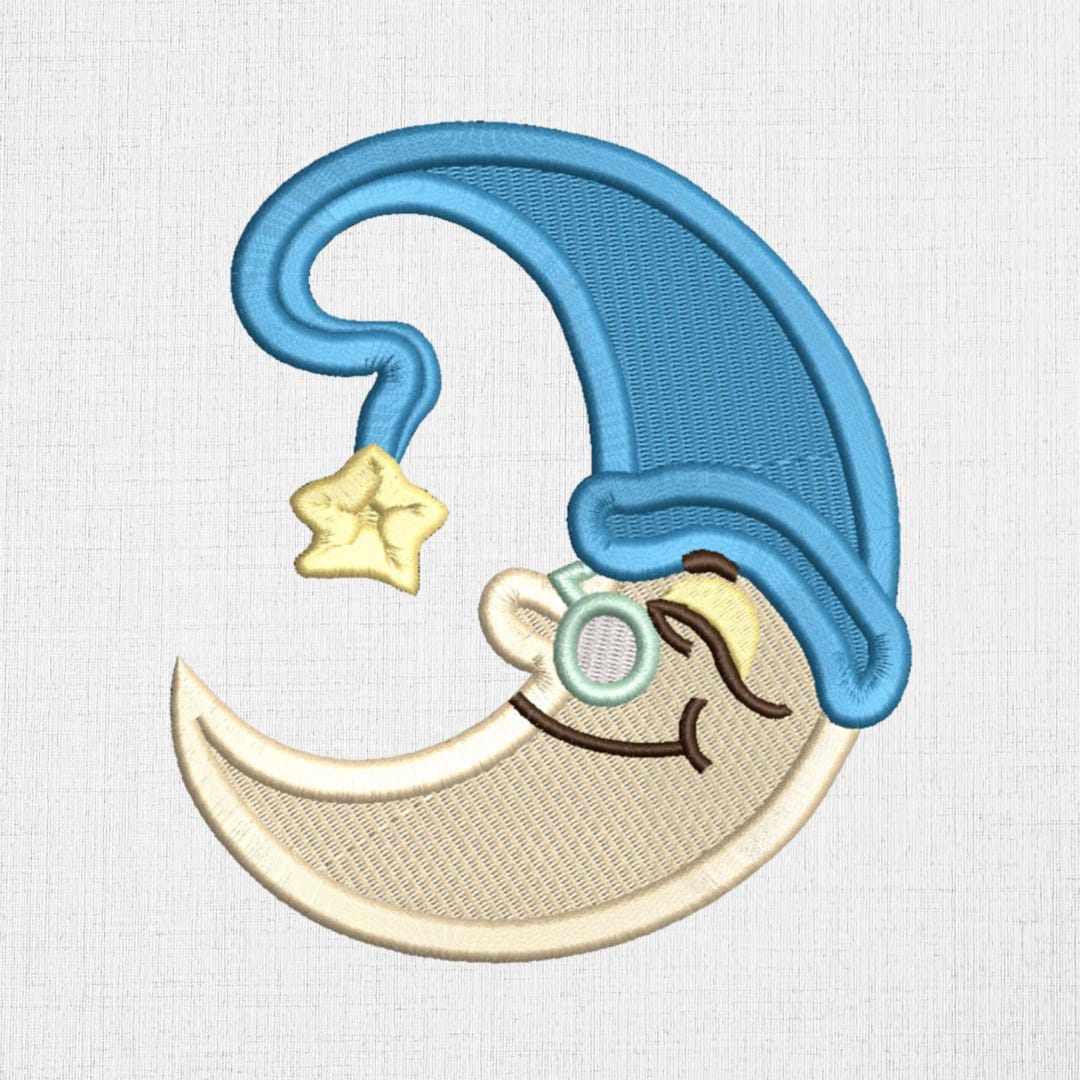 Hanging Moon, Fairytale, Moon, Machine Embroidery Design, Instant ...