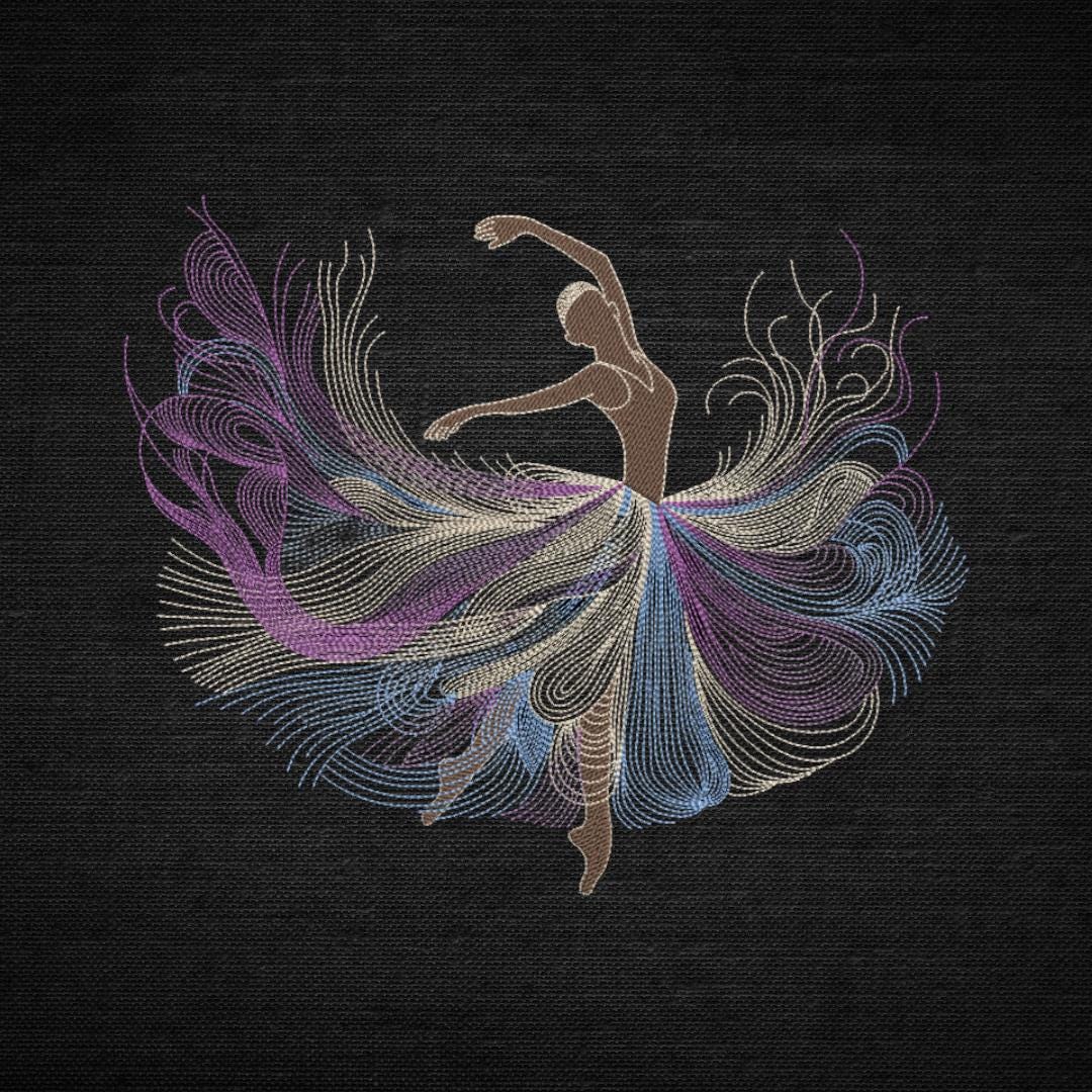 Elegant Ballerina Machine Embroidery Design (instant Download, Multiple ...