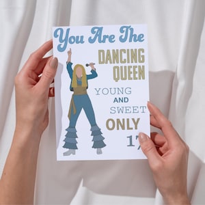 Dancing Queen Mamma Mia Birthday Card for 17 Year Old Teenage Girls ...