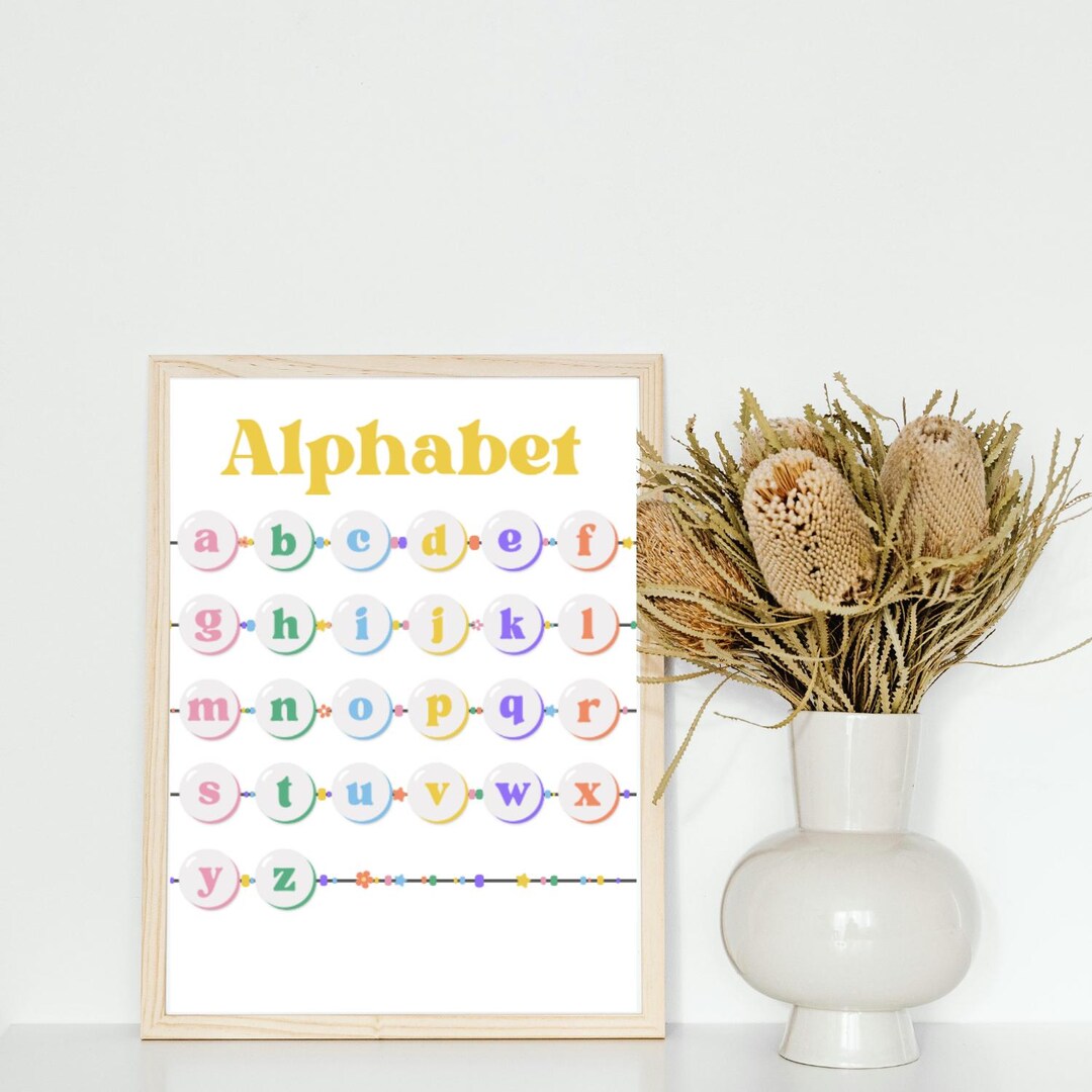 Swiftie Beads Nursery Classroom Alphabet Poster | Educational Poster ...