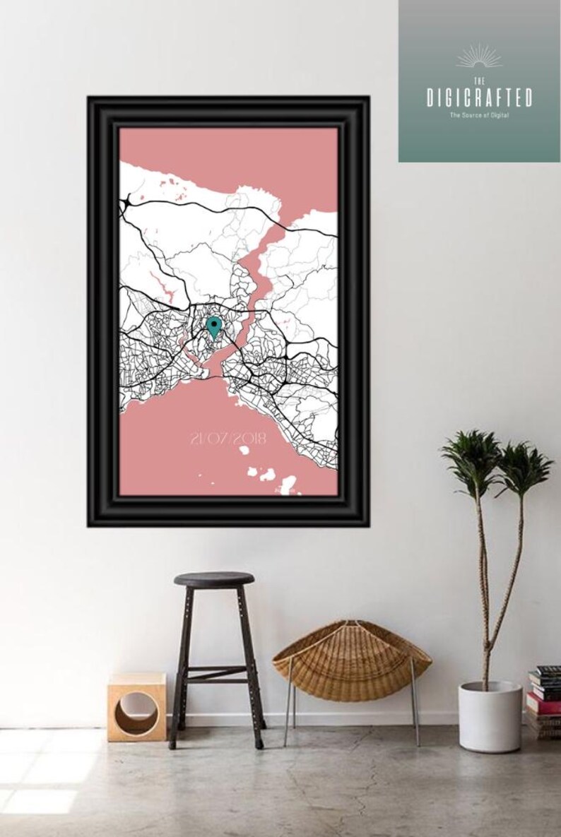 Personalized Love Map | Custom Couples Map Print | Anniversary ...