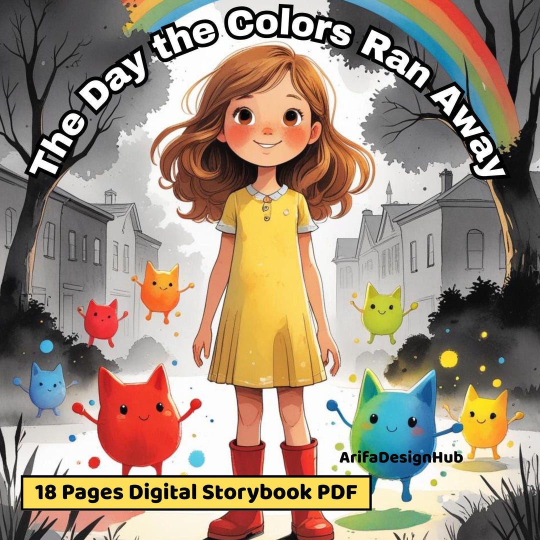 Kids' Moral Storybook: the Day the Colors Ran Away (printable PDF) - Etsy