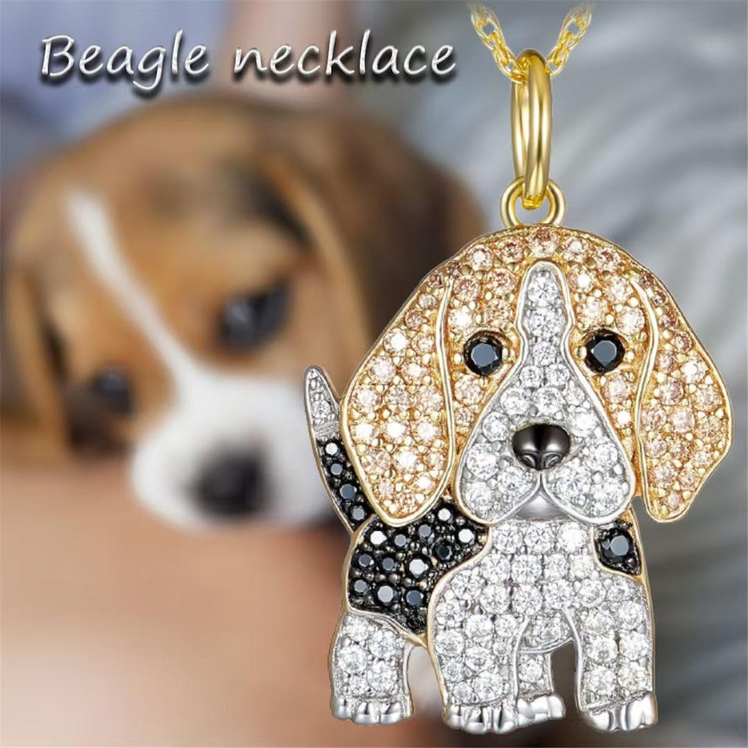 Exquisite Cute Beagle Pendant Necklace for Women Elegant Pet Puppy ...
