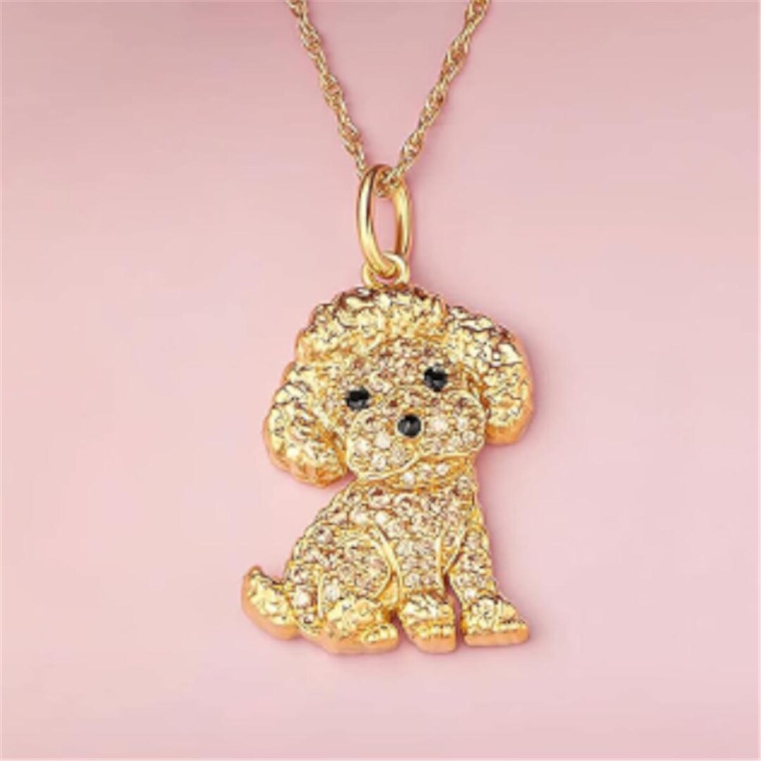 Exquisite and Cute Poodle Pendant Necklace for Women Elegant Pet Puppy ...