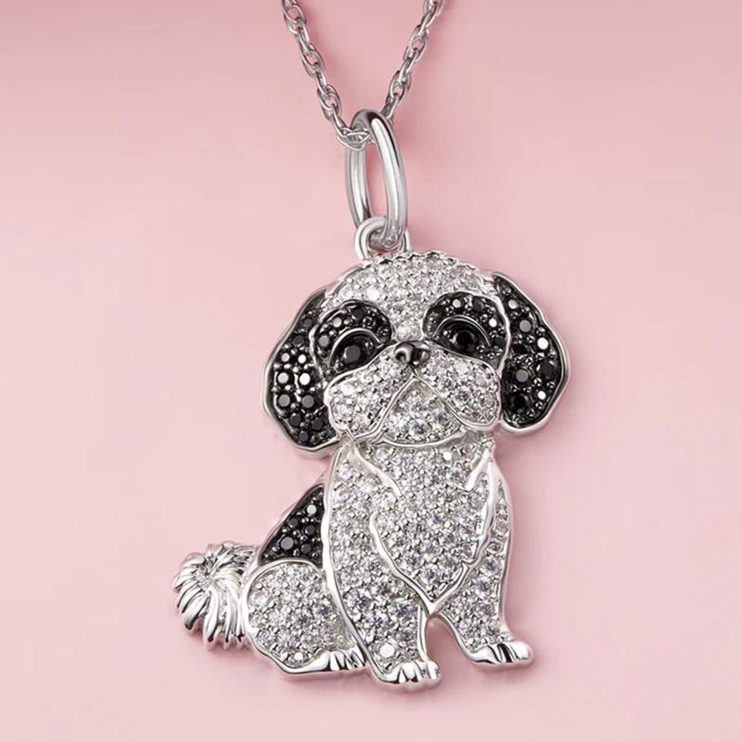 Exquisite and Cute Shih Tzu Pendant Necklace for Women Elegant Pet ...