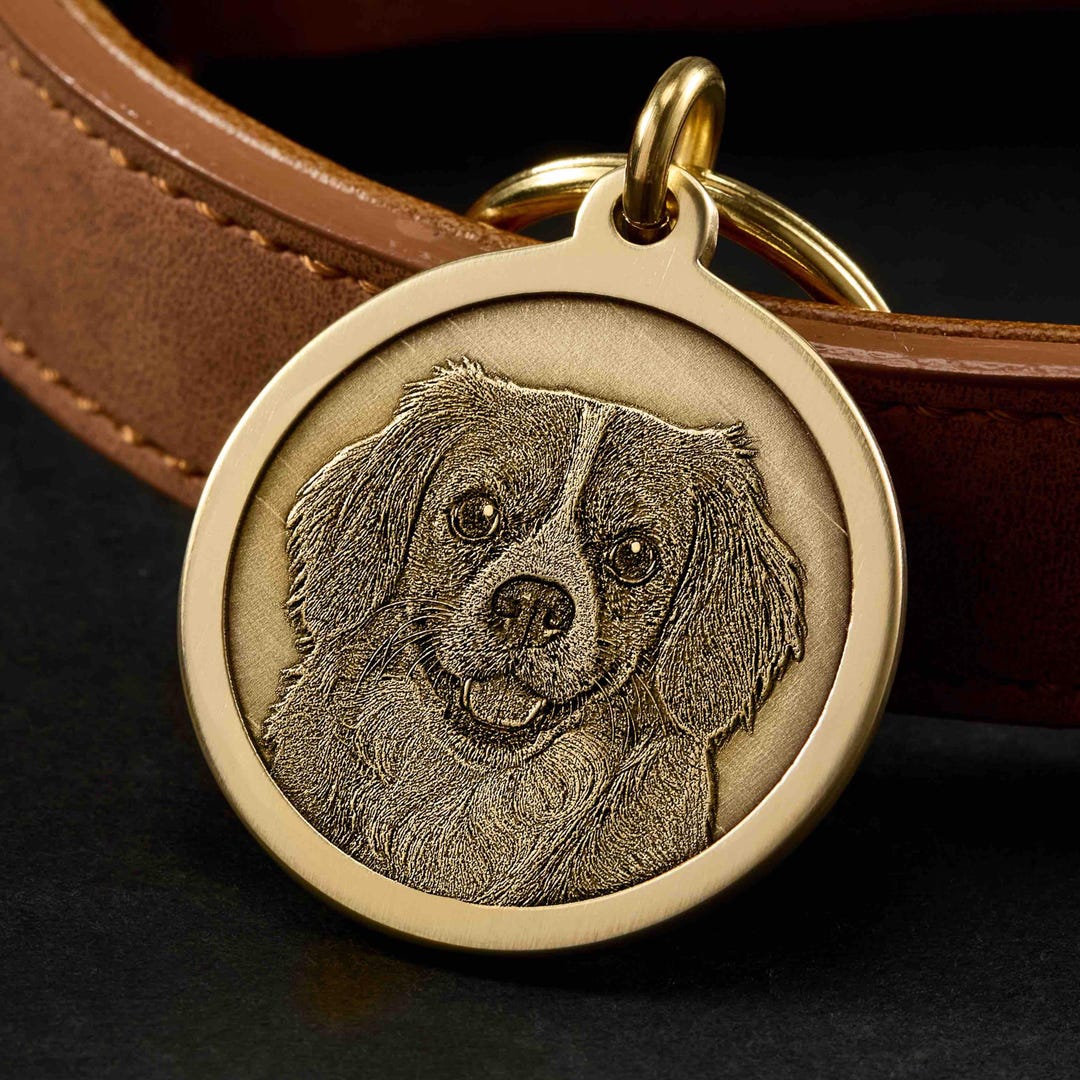 Personalized Dog Portrait Keychain, Dog Memorial Keychain, Dog Loss ...