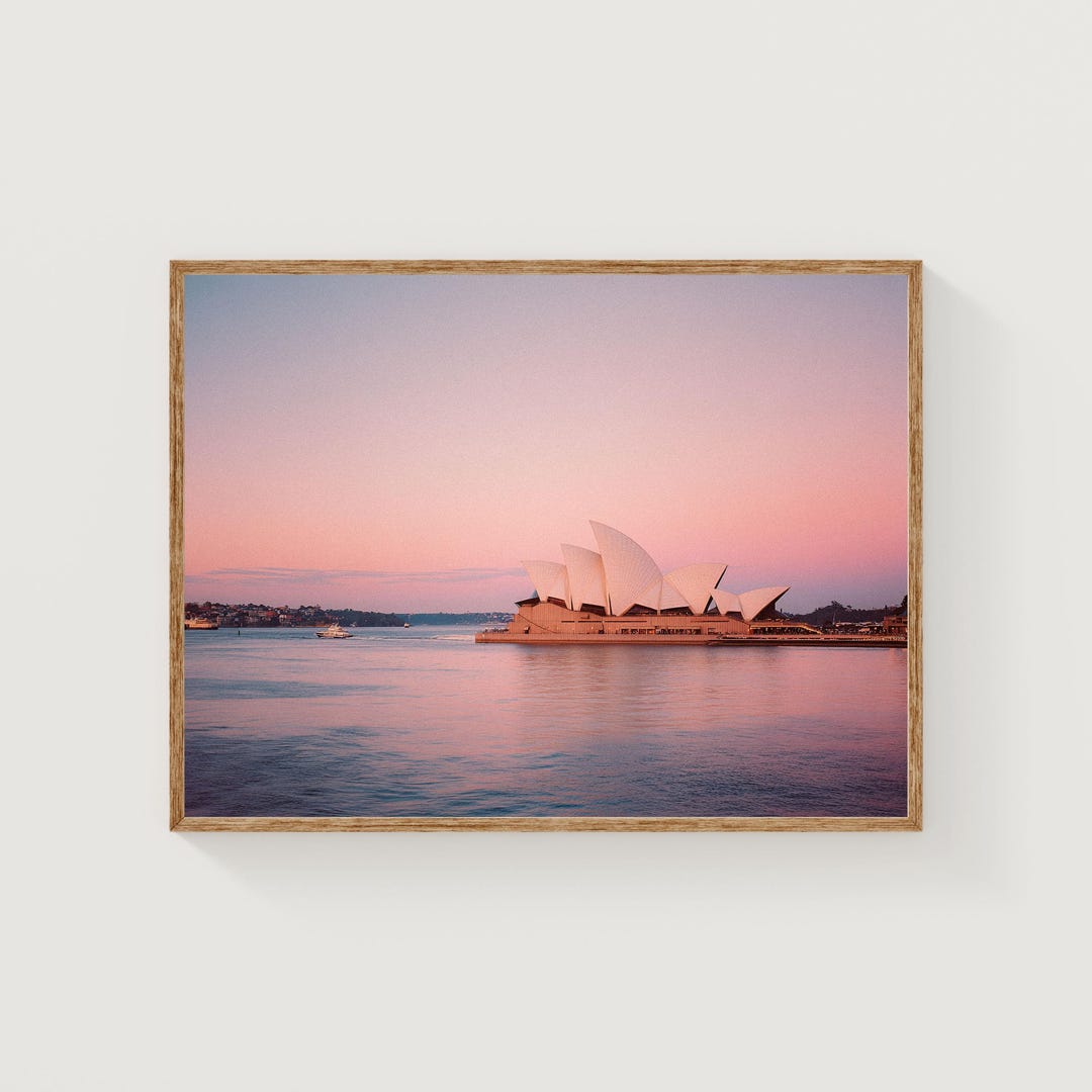 Sydney Opera House Print: Sunset Harbour View, Australia Fine Art - Etsy