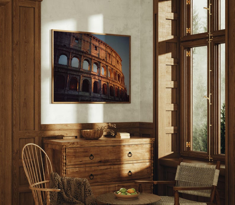Rome Colosseum Sunset – 35mm Film Photography | Italian Landmark Wall ...