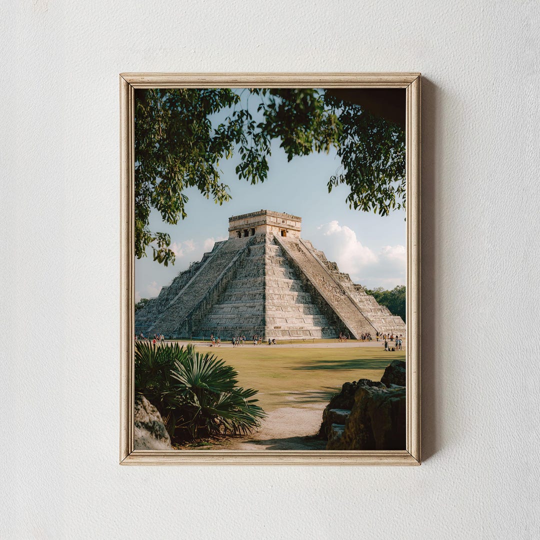 Chichen Itza Pyramid Print | Mayan Architecture Wall Art - Etsy