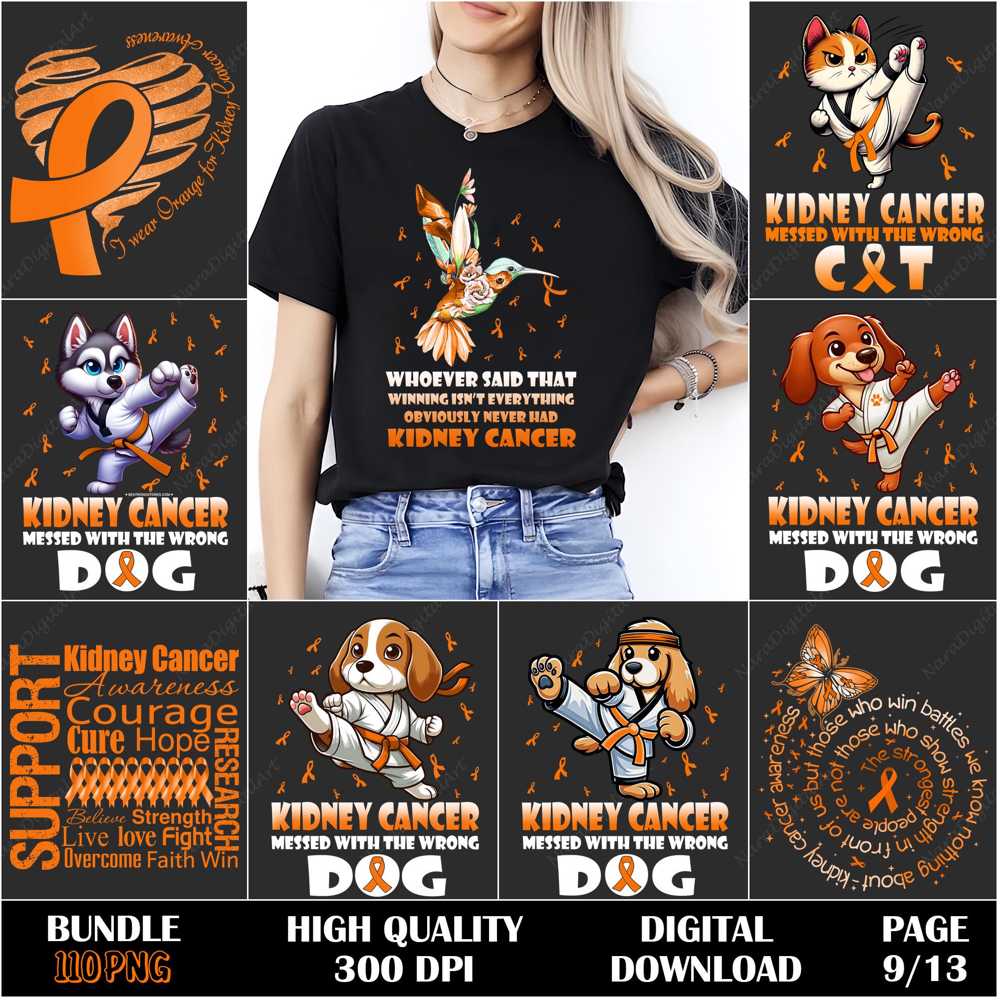Kidney Cancer Awareness PNG, Orange Ribbon Sublimation Bundle, Faith ...