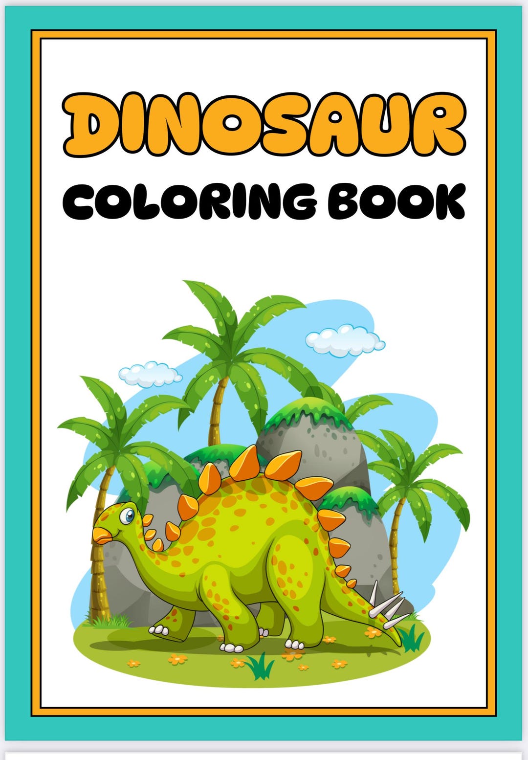 Dinosaur Coloring Book - Etsy