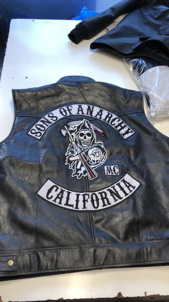 Handmade Jax Teller Vest,soa Leather Vest,men's Sons of Anarchy Redwood ...