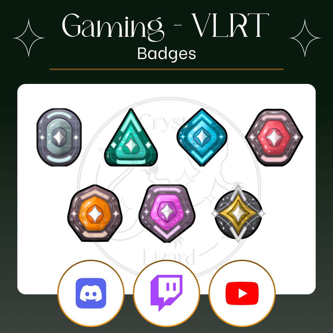 Valor Rank-inspired Badge Pack | Gamer Ranks for Twitch, Discord, and ...