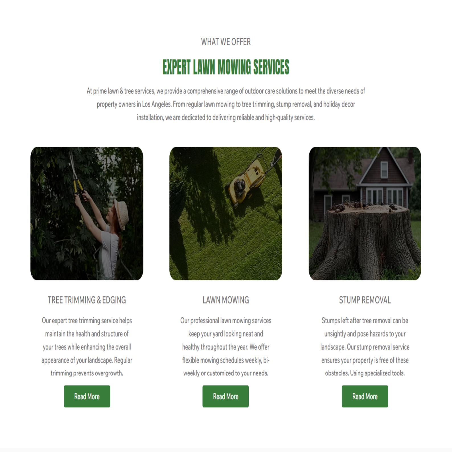 Lawn Mowing & Tree Services | Wix Website Theme | Wix Studio Template ...