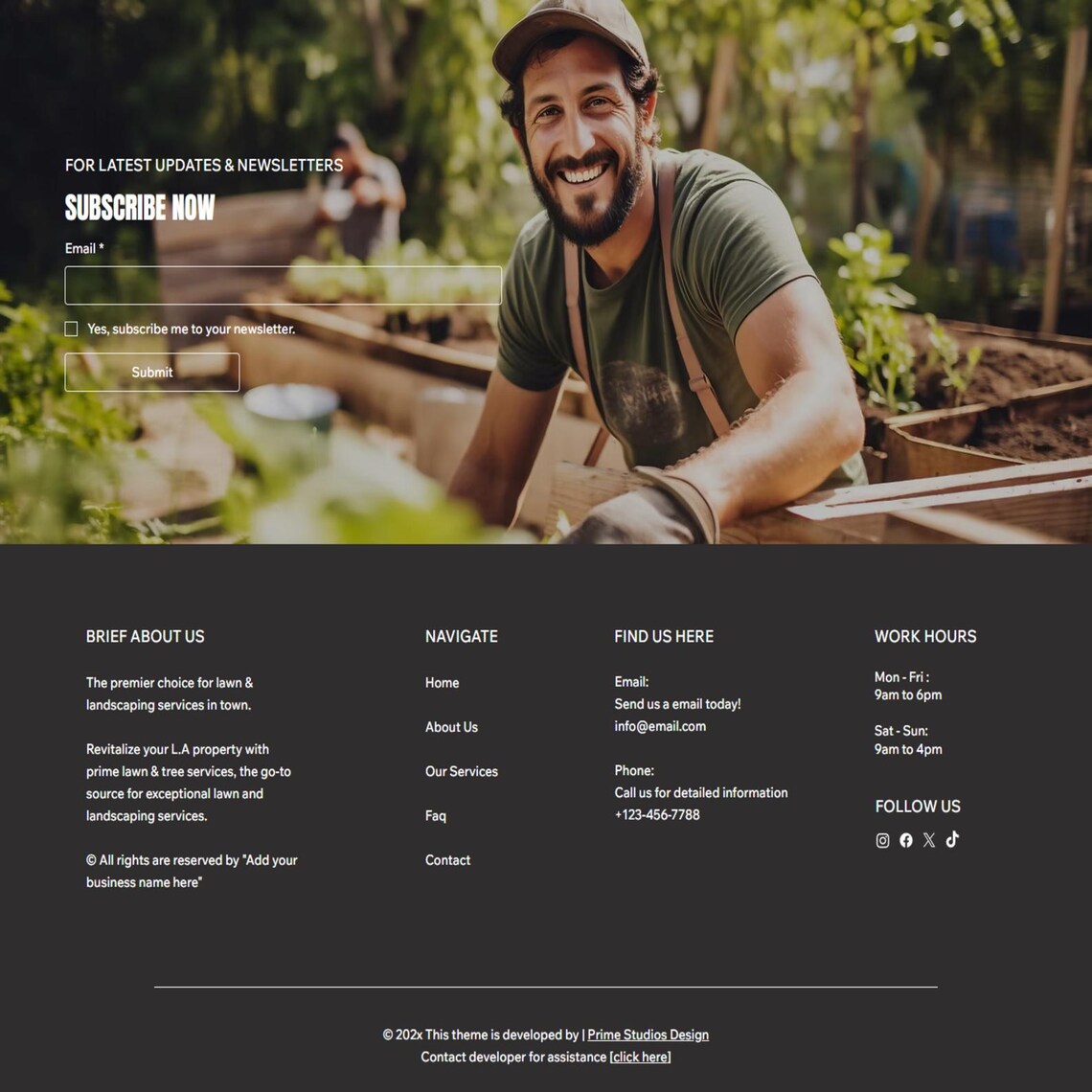 Lawn Mowing & Tree Services | Wix Website Theme | Wix Studio Template ...