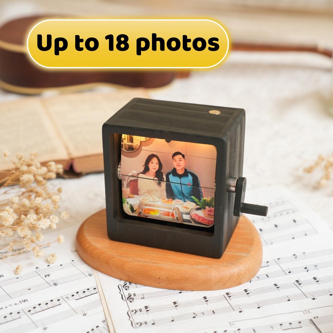 Custom Photo Memory Box Gift, Hand-cranked Animation Box, Personalized ...