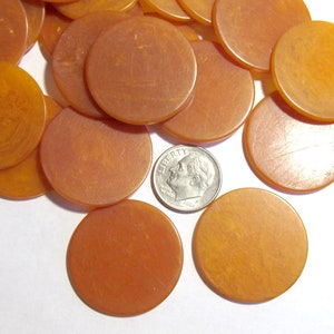 Bakelite Poker Chips Four (4) VINTAGE Marbled Butterscotch Bakelite ...