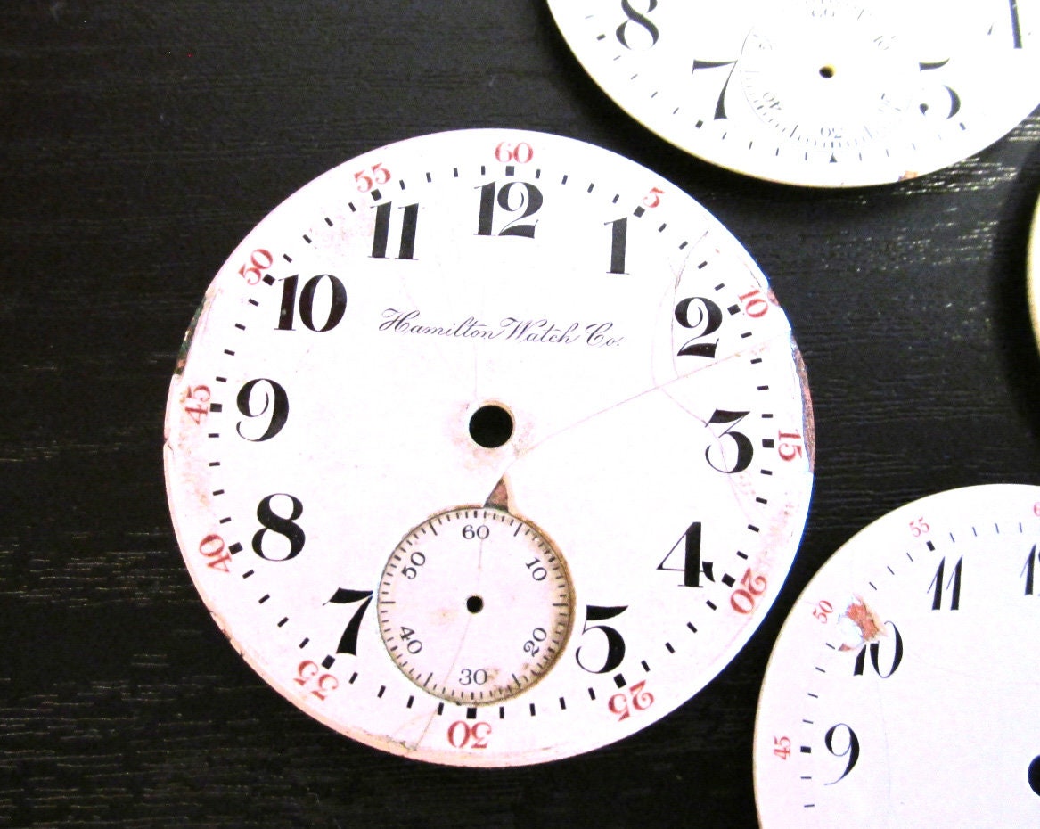 Porcelain Pocket Watch Faces VINTAGE Watch Plates Six 6 | Etsy