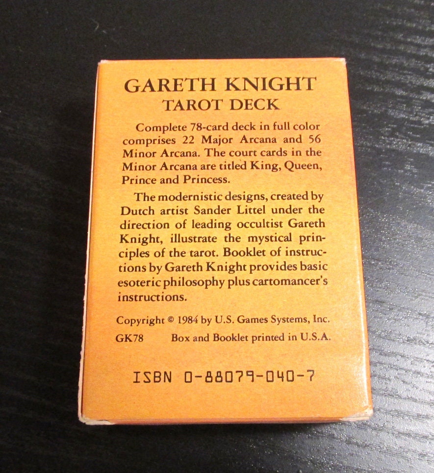Gareth Knight TAROT Deck Sealed CARDS 1984 Sander Littel RARE | Etsy
