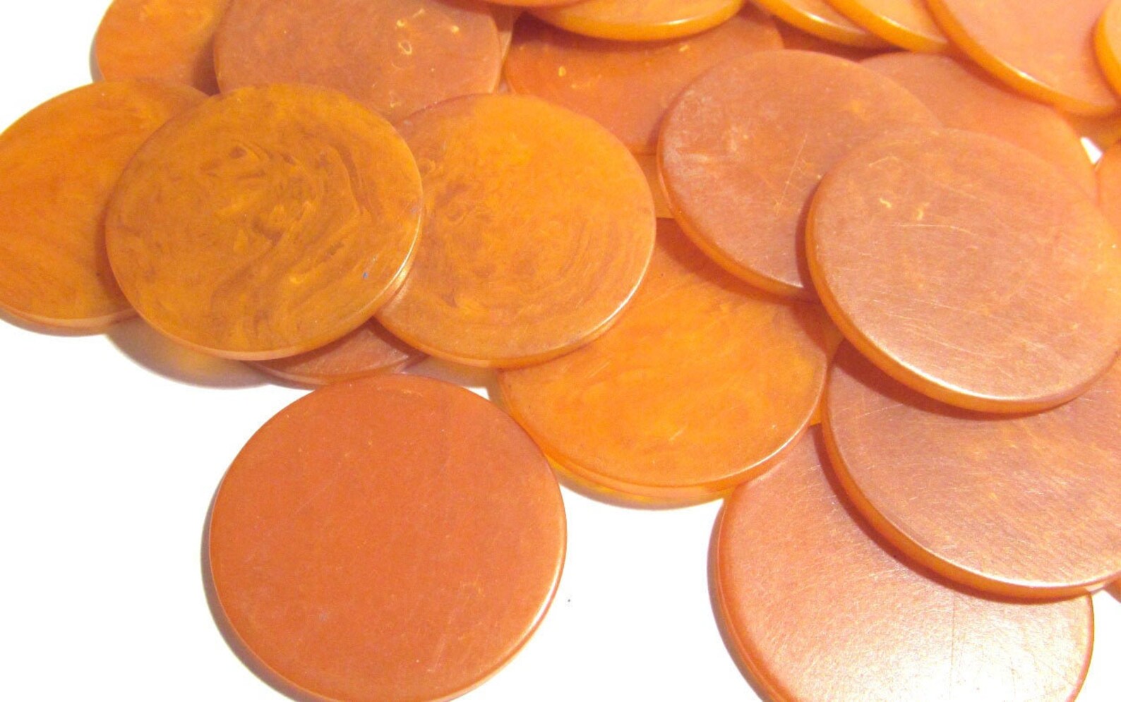 Bakelite Poker Chips Four 4 VINTAGE Marbled Butterscotch | Etsy