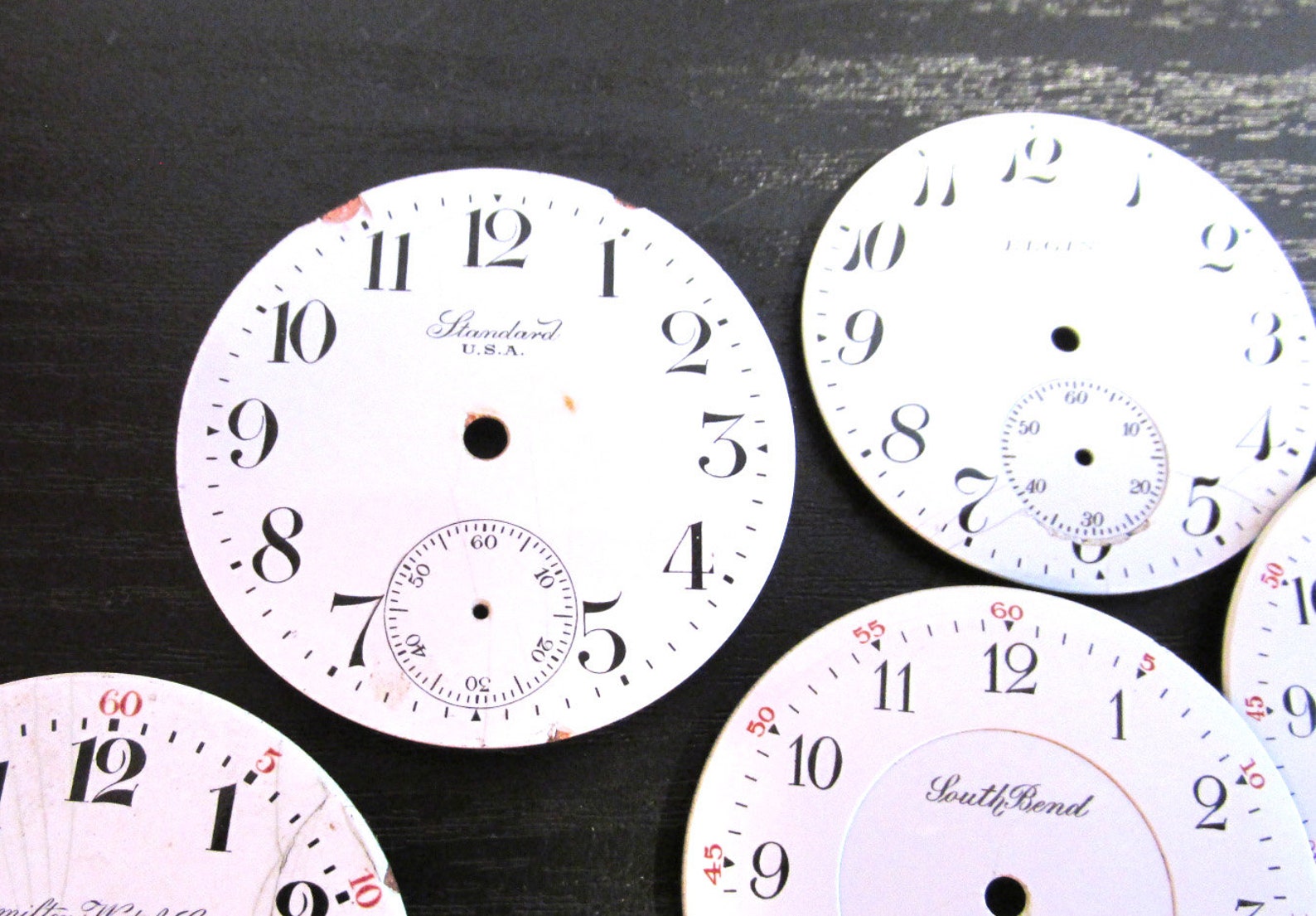 Porcelain Pocket Watch Faces VINTAGE Watch Plates Six (6) Porcelain ...