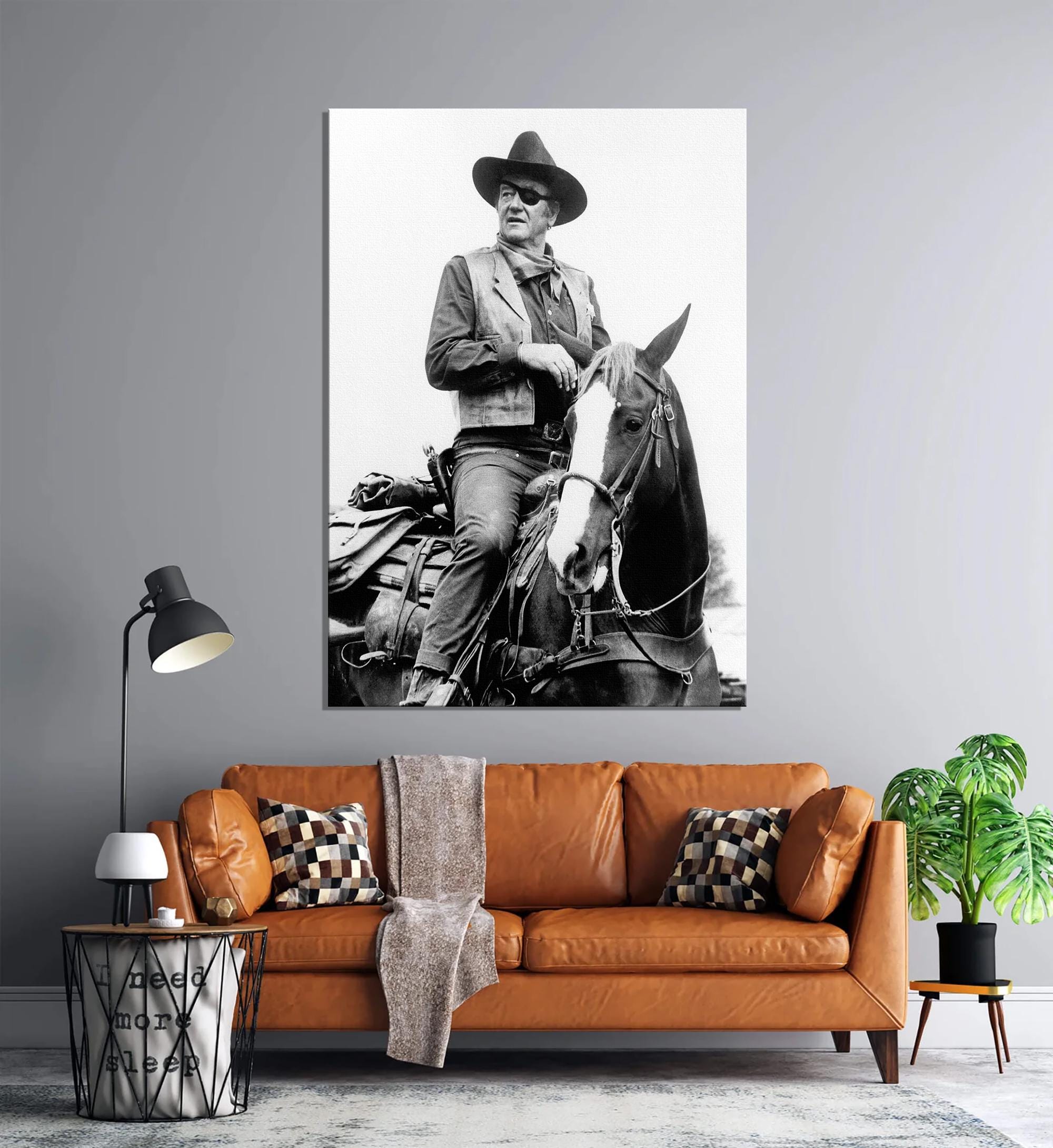John Wayne 1950s-1960s Vintage Canvas Print – Iconic John Wayne on ...